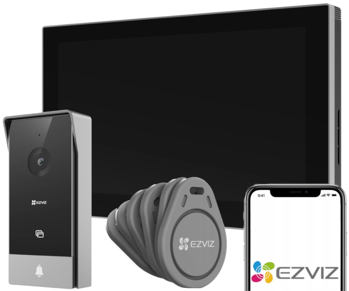 WIDEODOMOFON DOMFON WIFI EZVIZ HP5 2-ŻYŁOWY Ekran karta zbliżeniowa 2+4 ...