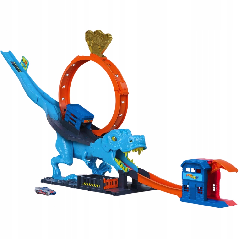 HOTWHEELS CITY PĘTLA T-REXA ZESTAW Z OGROMNĄ PĘTLĄ I WIELKIM DINOZAUREM ...
