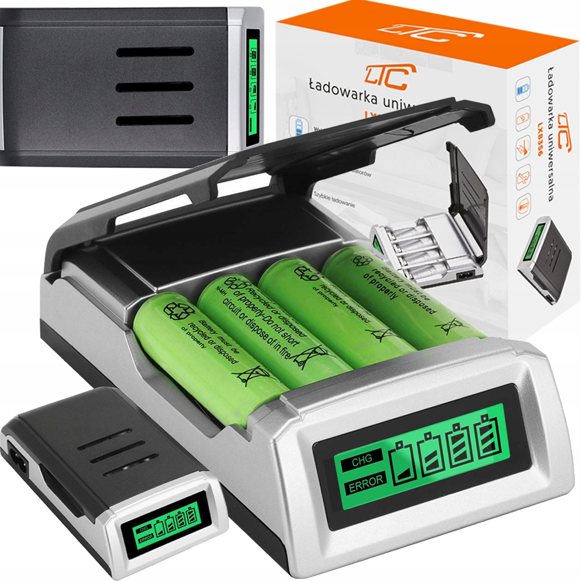 SZYBKA ŁADOWARKA DO AKUMULATORKÓW BATERII PALUSZKÓW AA i AAA AUTOMATYCZNA - Sklep, Opinie, Cena ...