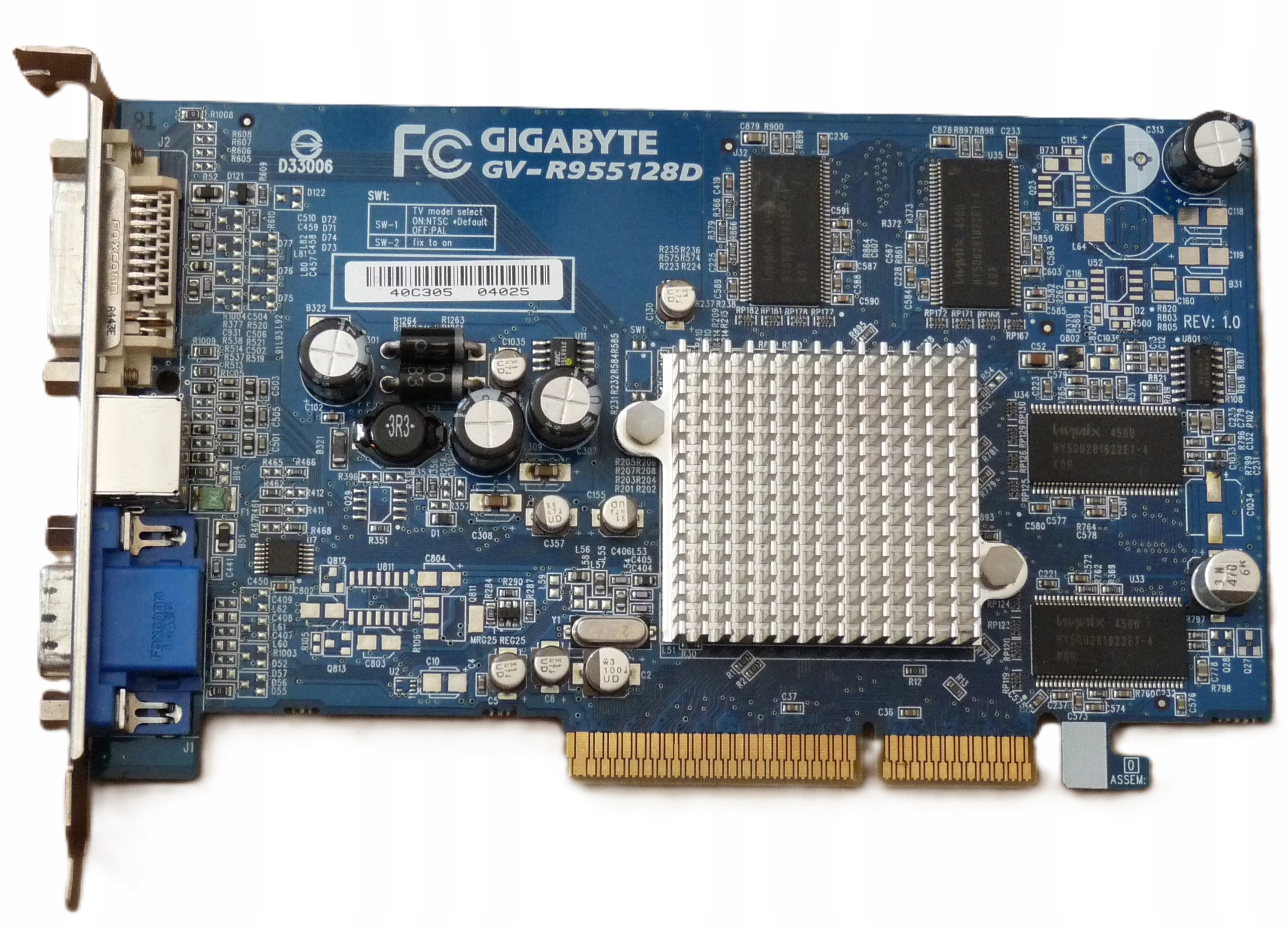 Karta Graficzna ATI Radeon 9550 128MB Silent Gigabyte AGP Retro ...