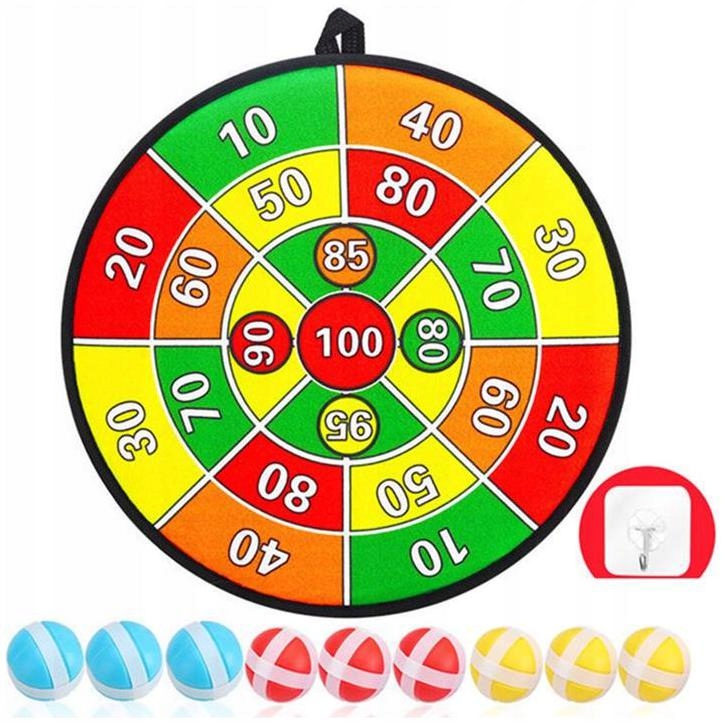 Dart Gra Na Rzepy Rzutki Lotki Tarcza 9 Rzutek+Hak – Bezpieczna Zabawa ...