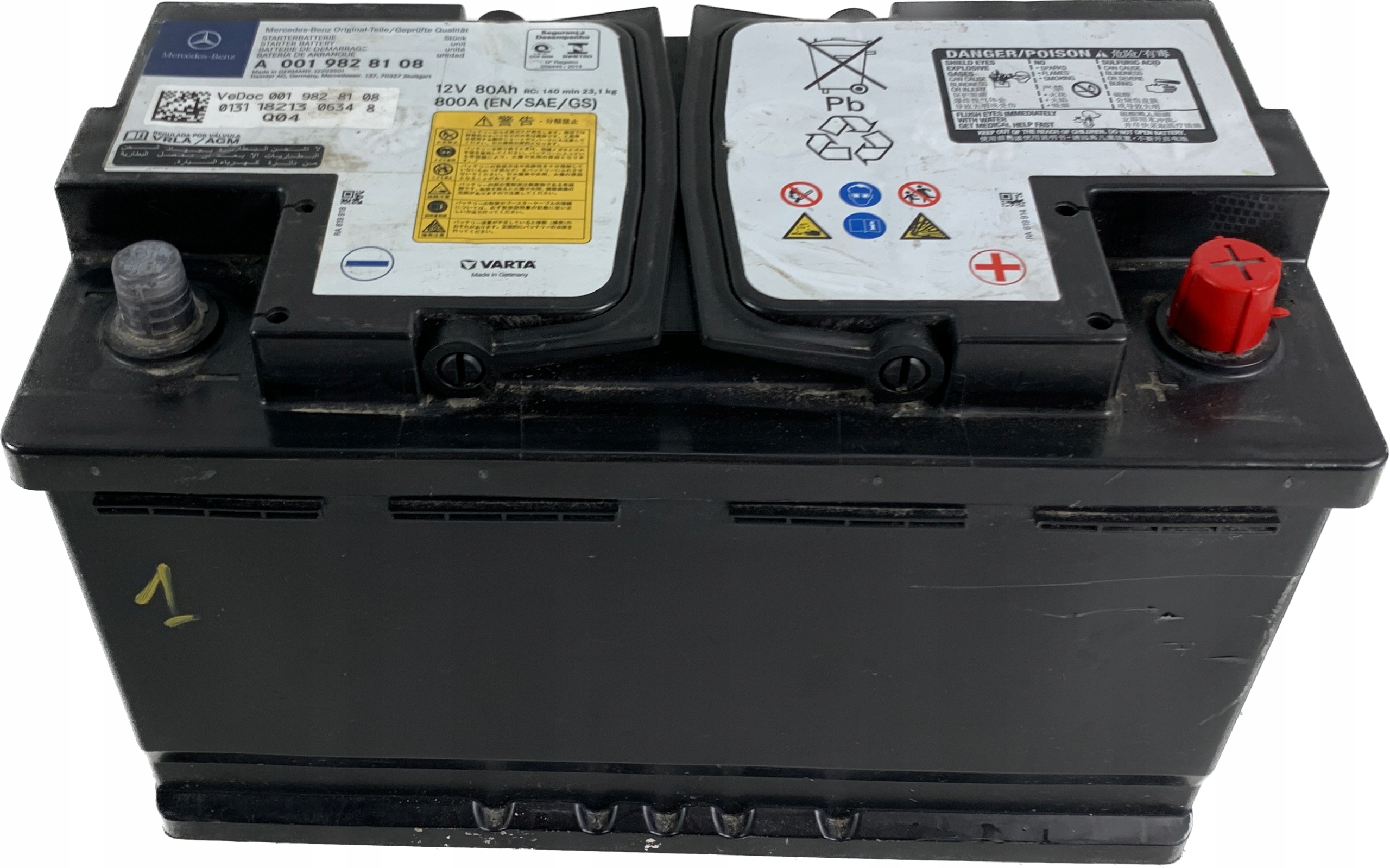 MERCEDES AKUMULATOR A0019828108 12V 80AH 800A 2018 A0019828108 INDEX1 ...