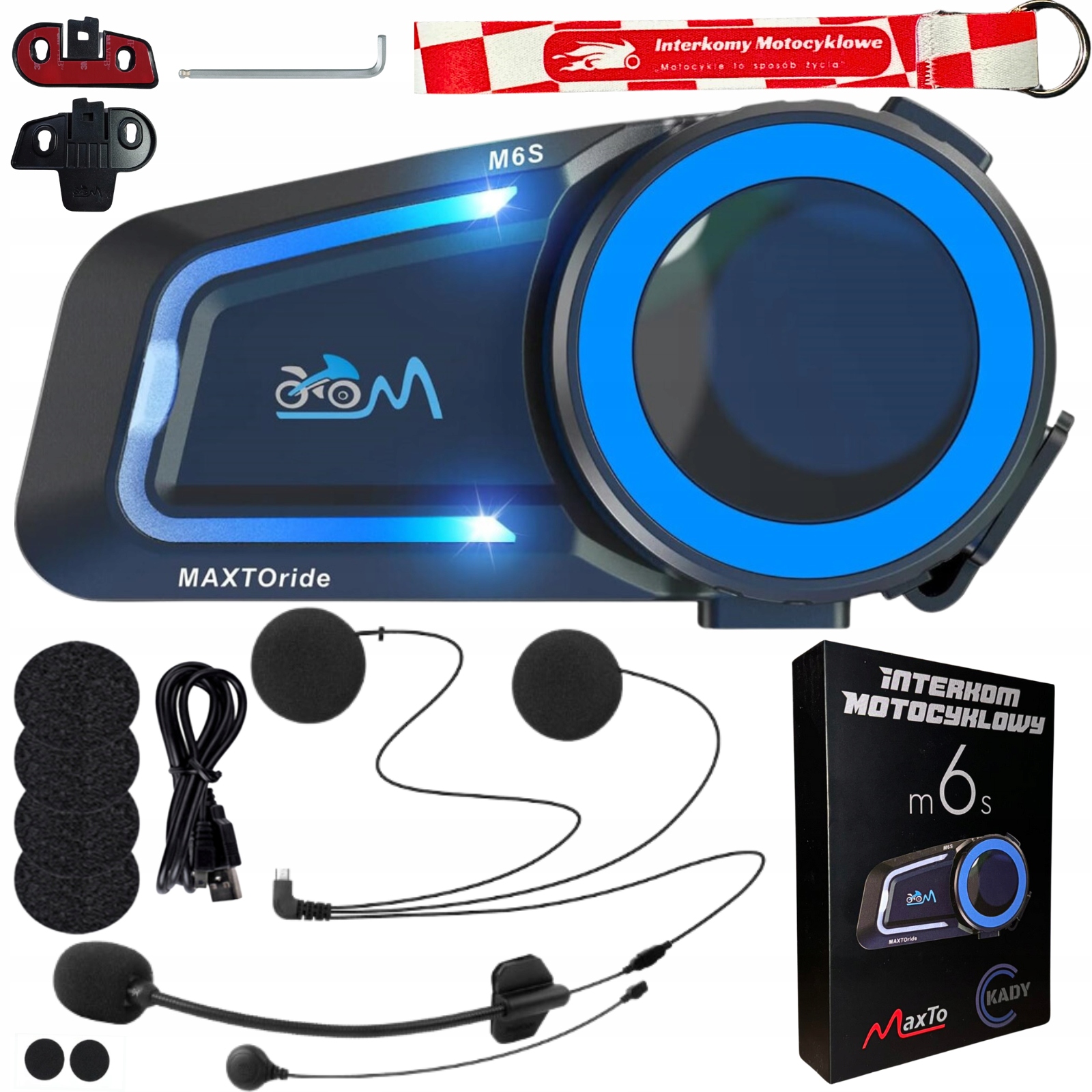 INTERKOM MOTOCYKLOWY MaxTo M6S MESH SYSTEM DO 8 MOTOCYKLISTÓW DUAL CORE PL M6S za 359,94 zł z ...