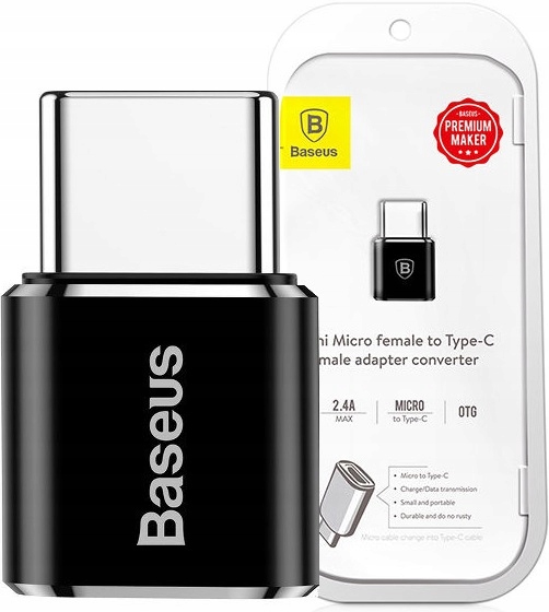 BASEUS ALUMINIOWY ADAPTER PRZEJŚCIÓWKA KONWERTER MICRO USB DO USB-C 2 ... BASEUS ALUMINIOWY ADAPTER PRZEJŚCIÓWKA KONWERTER MICRO USB DO USB-C 2 ...