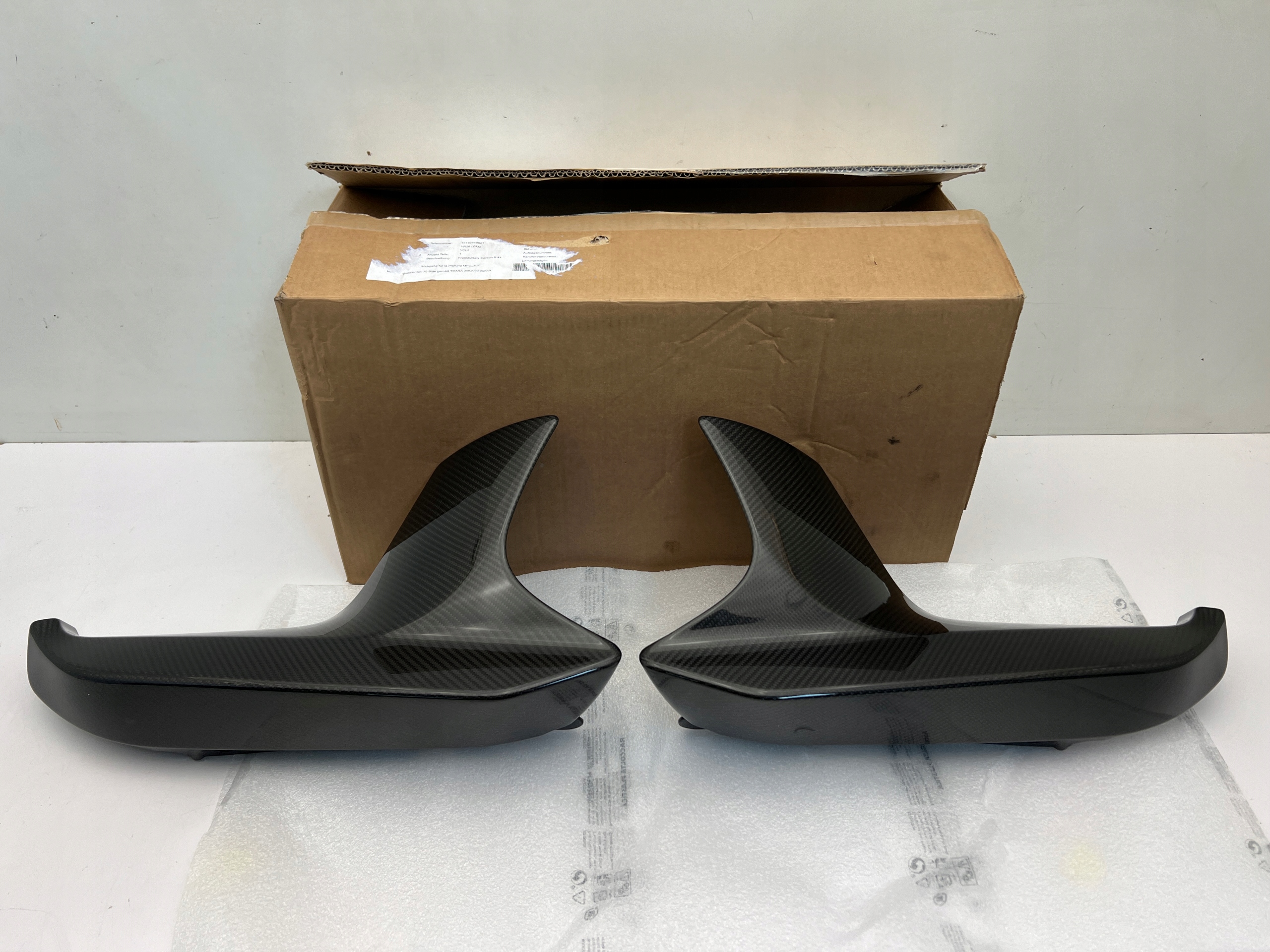 BMW M5 F90 DOKŁADKA ZDERZAKA SPOILER CARBON LEWA PRAWA SPLITTER OEM za ...