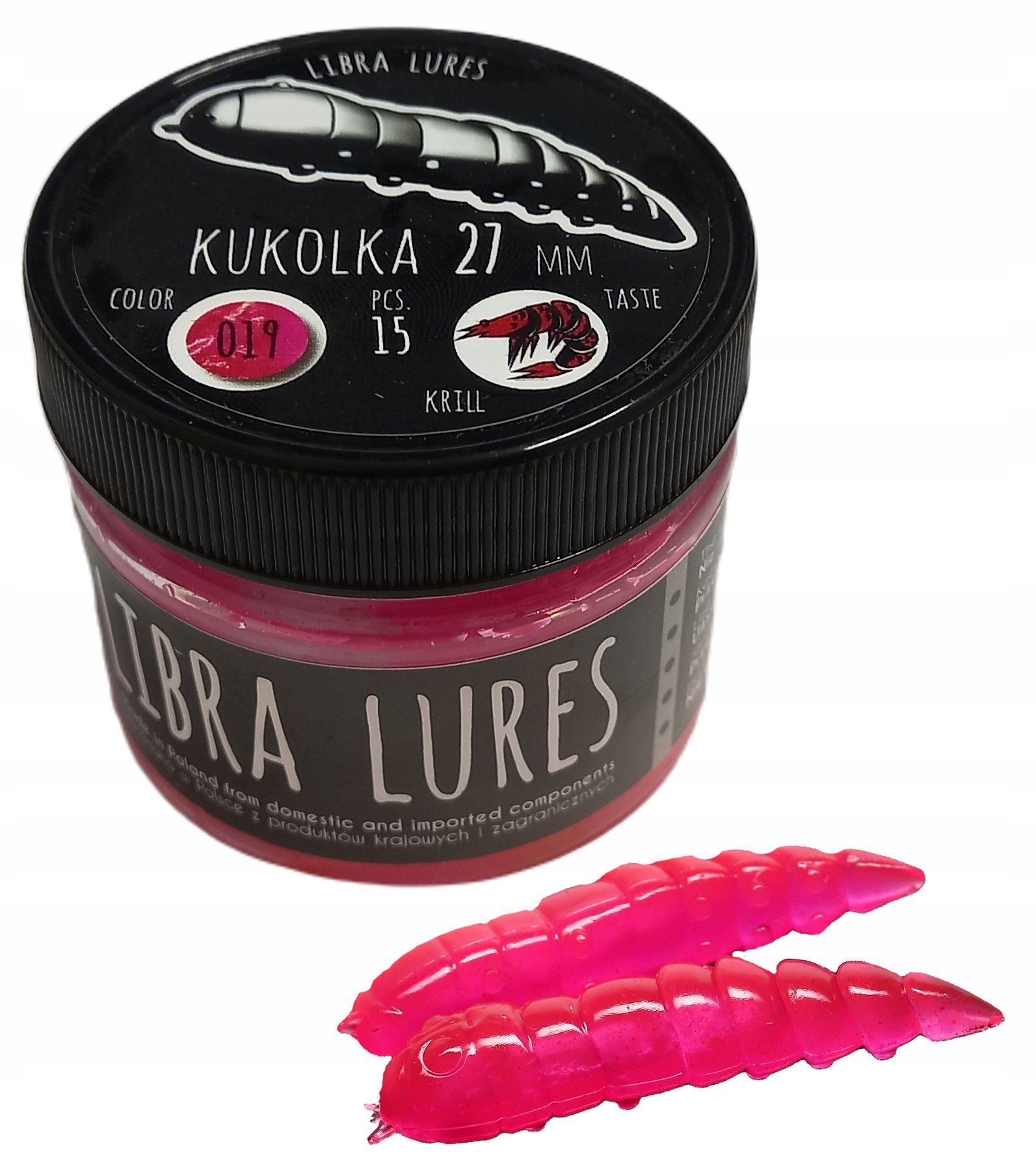 Libra Lures Kukolka 019 Hot Pink Kryl 2,7cm słoik Smak: Kryl, Długość ...