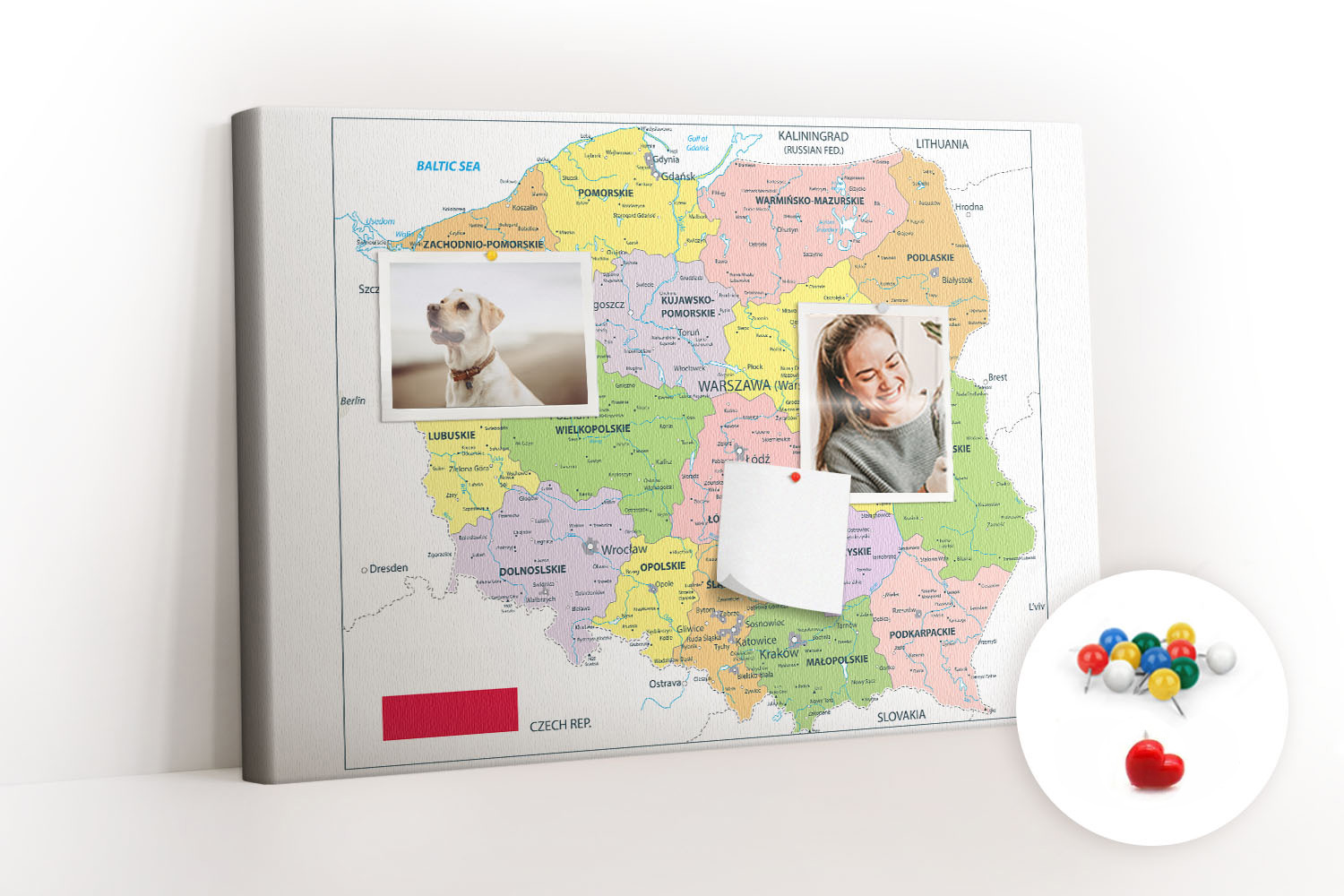 Tablica Memo Korkowa Notatki 60x40 Mapa Polski (010630700010100088386 ...