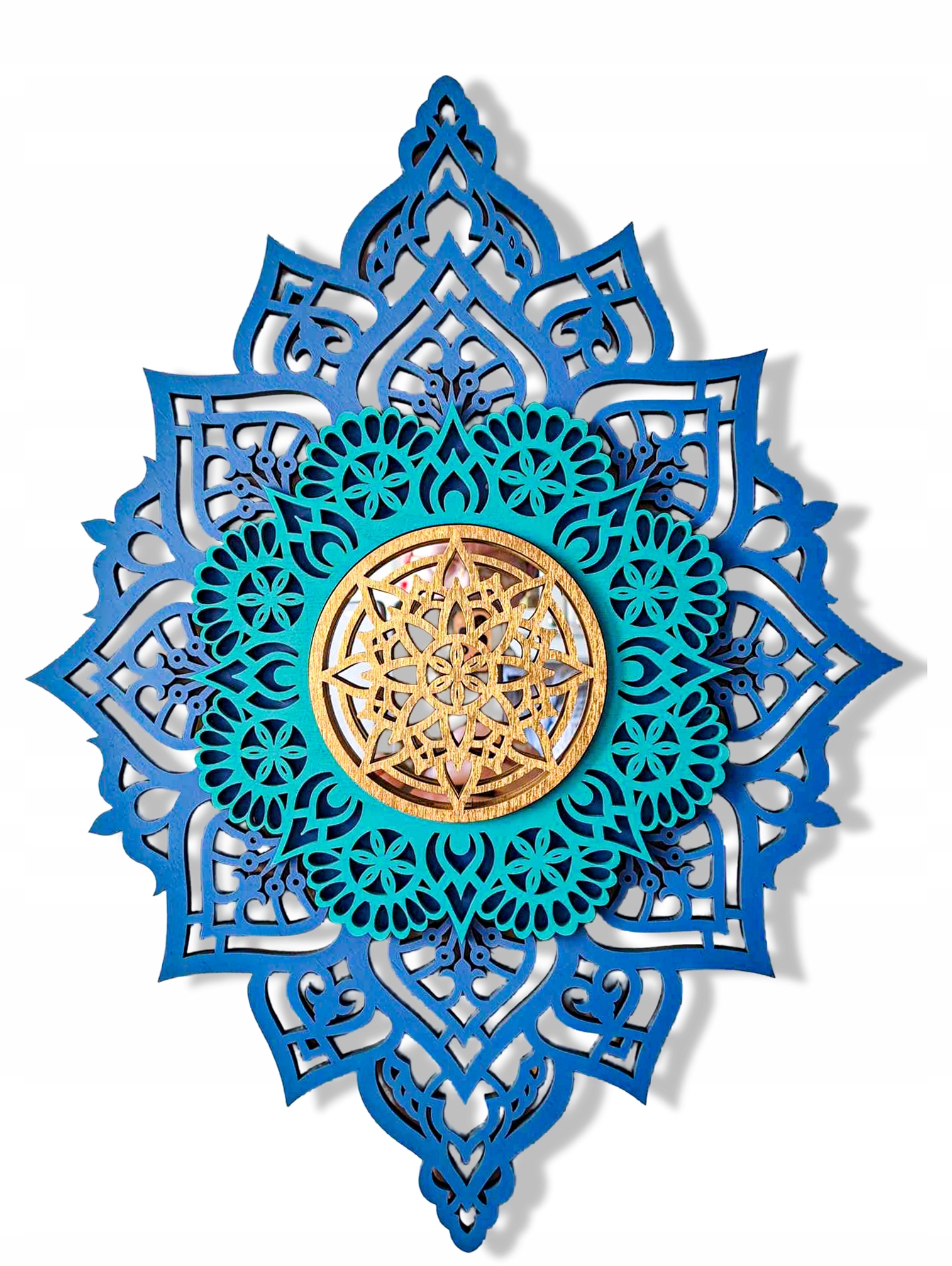 3D MANDALA, BOHO DEKORACJA ŚCIENNA, DO SALONU, SYPIALNI, 3 WARSTWY ...