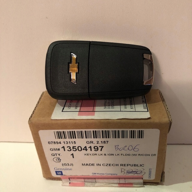 KLUCZYK SKŁADANY PILOT CHEVROLET CRUZE 13504197 13500219 za 499.00PLN z ...