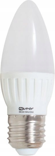 ŻARÓWKA LED SMD C37 E27 5W ŚWIECZKA BIAŁA CIEPŁA (5901583546426) • Cena ...