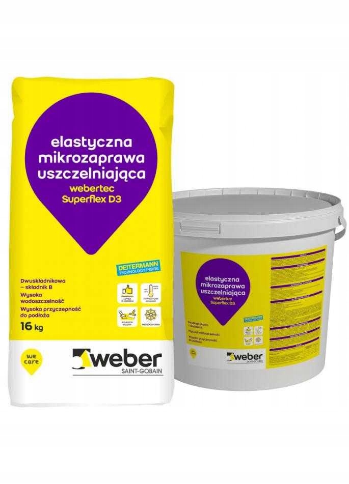 Webertec Superflex D3 mikrozaprawa uszczelniająca (5900350287005) • Cena, Opinie • Impregnaty ...