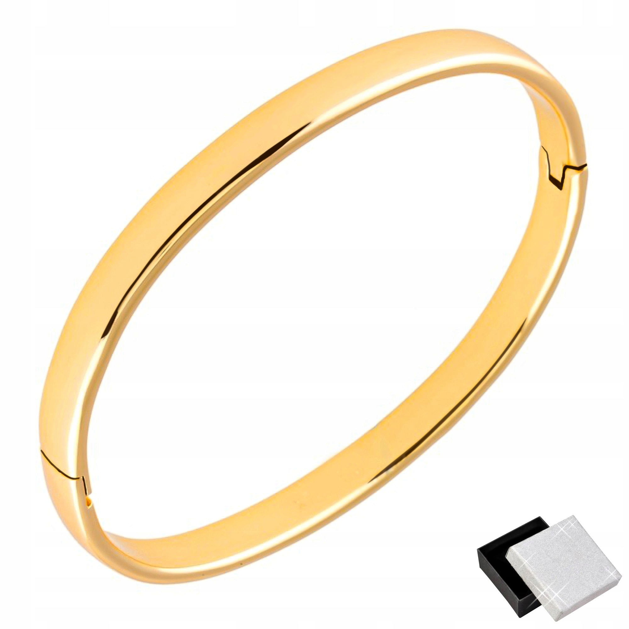ZLOTA DAMSKA BRANSOLETKA SZTYWNA GŁADKA 18K NOWOŚĆ • Cena, Opinie ...