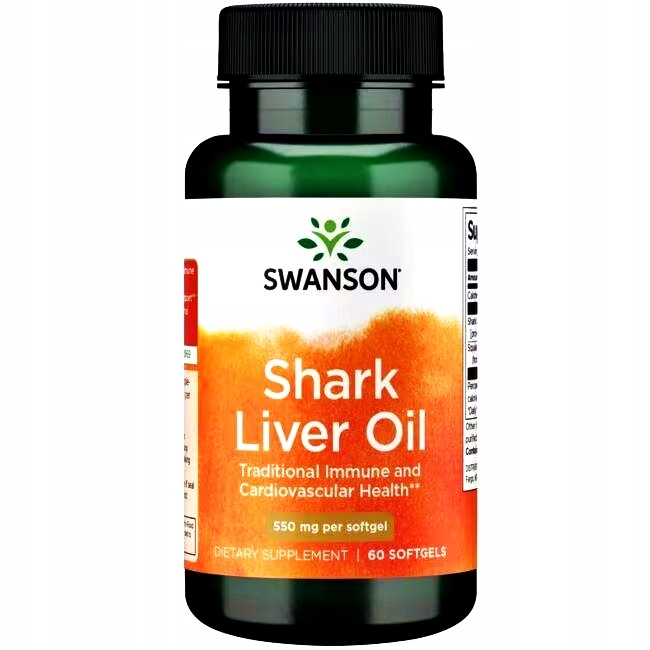 Swanson olej z wątroby rekina 550 mg 60 kaps. (087614021072) • Cena ...