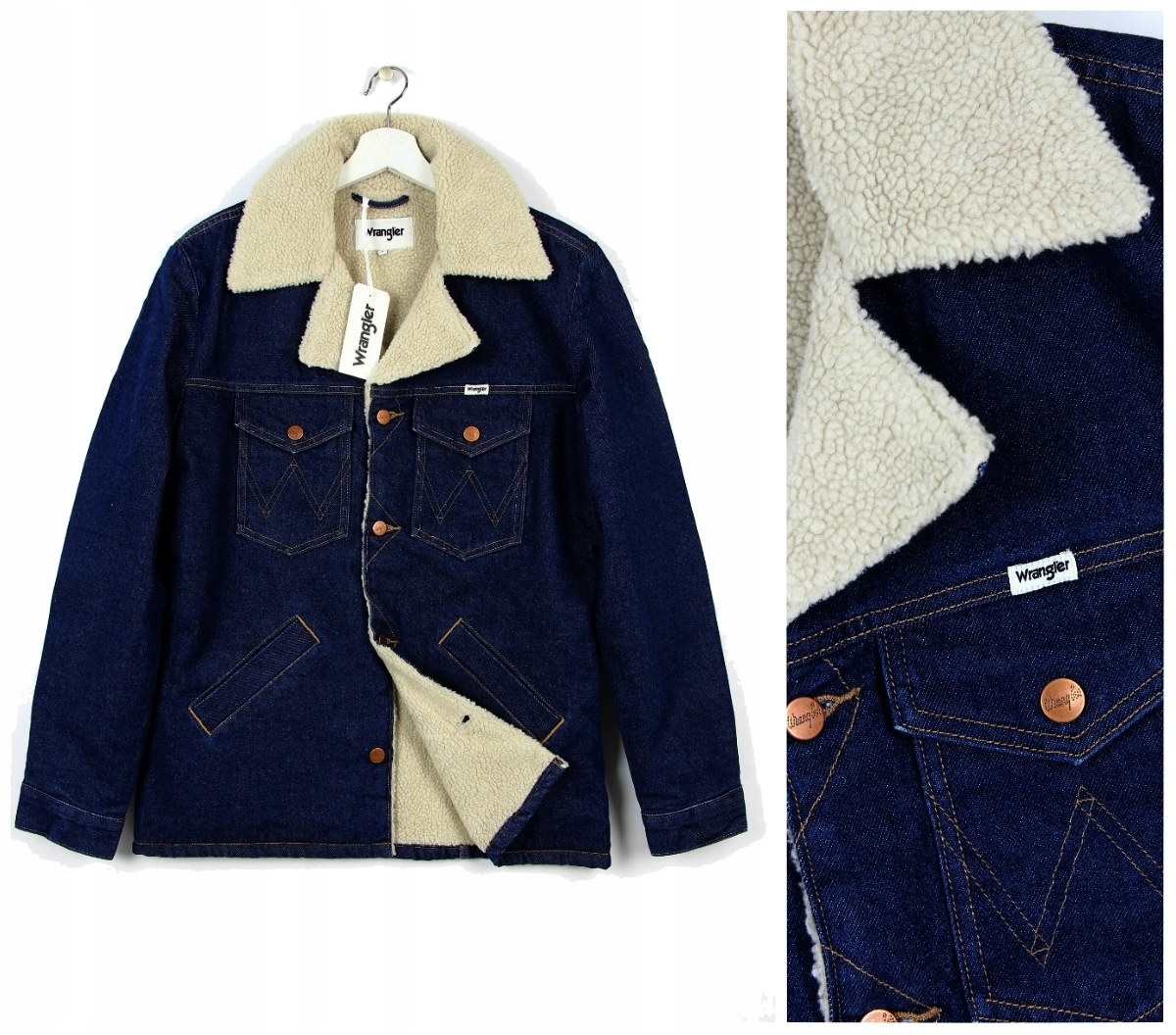 WRANGLER RANCH SHERPA KABÁT BUNDA JEANS MEDVÍDEK_S za 2069 Kč - Allegro