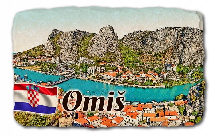 OMIŚ OMIS CHORWACJA magnes na lodówkę kamień 689 (5906850630044) • Cena ...