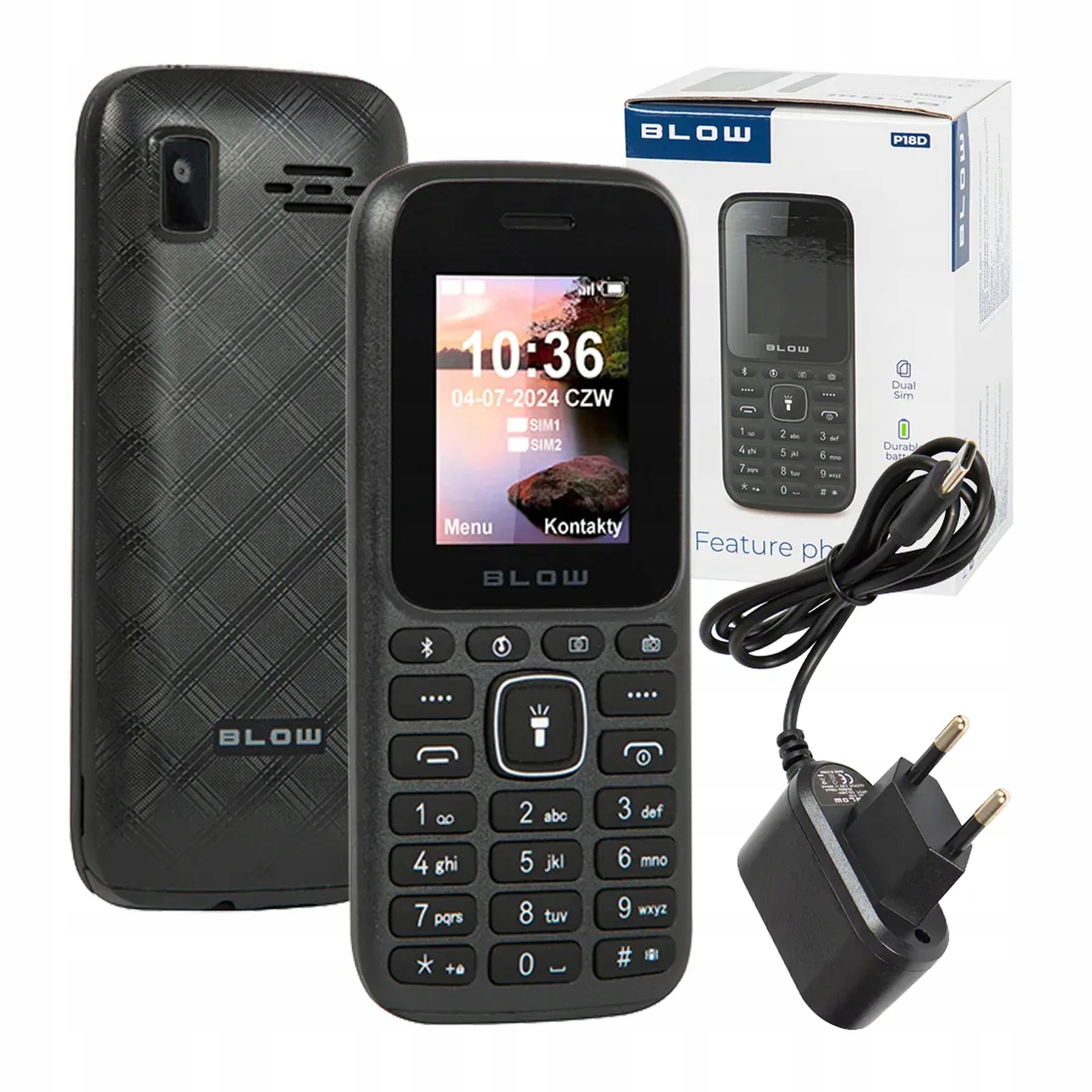 TELEFON KOMÓRKOWY DLA SENIORA BLUETOOTH DUALSIM RADIO FM APARAT LATARKA ...