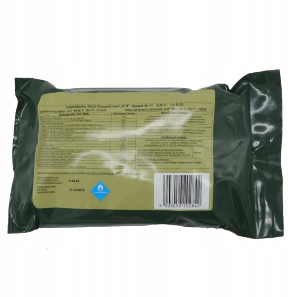 Wojskowa Indywidualna Racja Żywnościowa ”SR” Zestaw nr 3 MRE • Cena ...