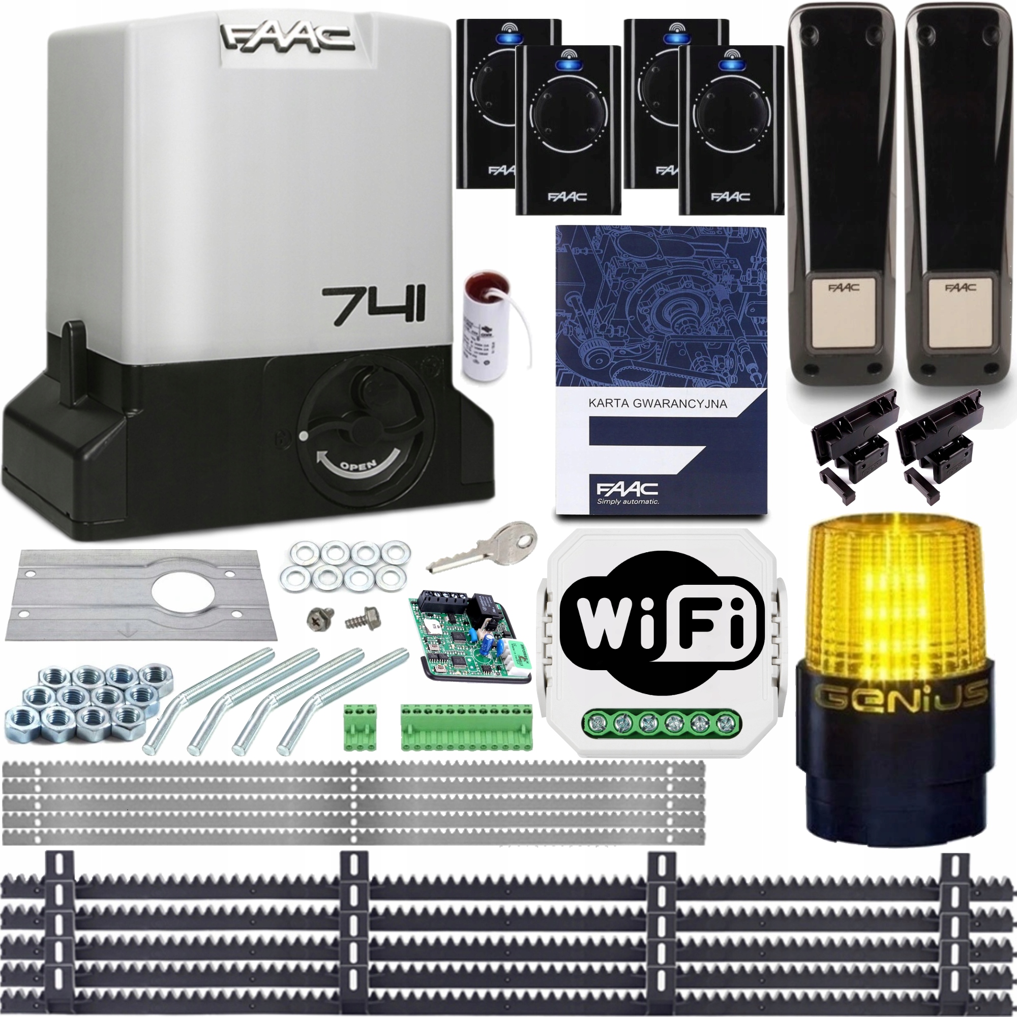 Zestaw Delta3 FAAC 741 4x PILOTY xLED LISTWY Wi-Fi • Cena, Opinie ...