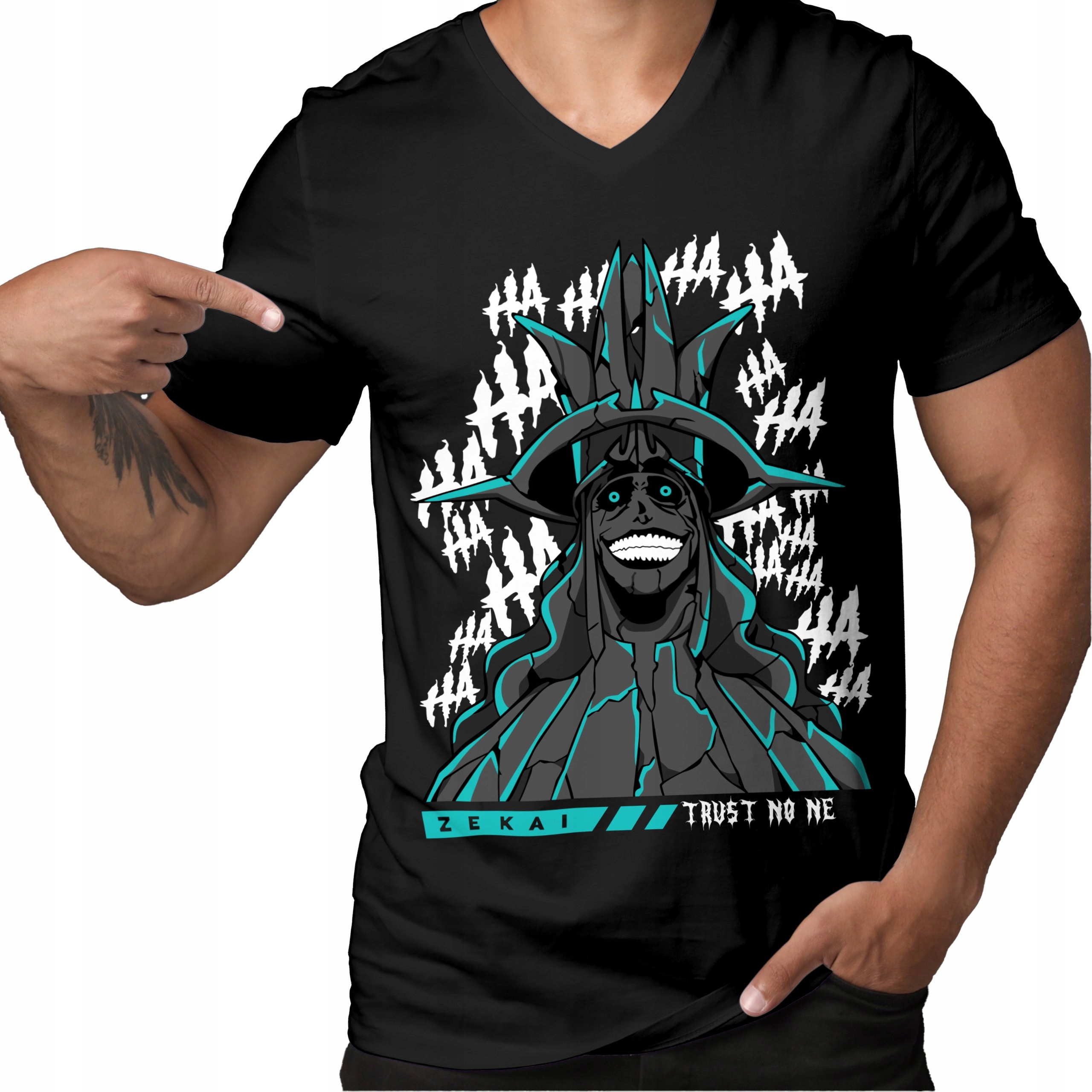 Fekete férfi póló Solo Leveling Ore dake Level Up nyomattal a Kenen ...