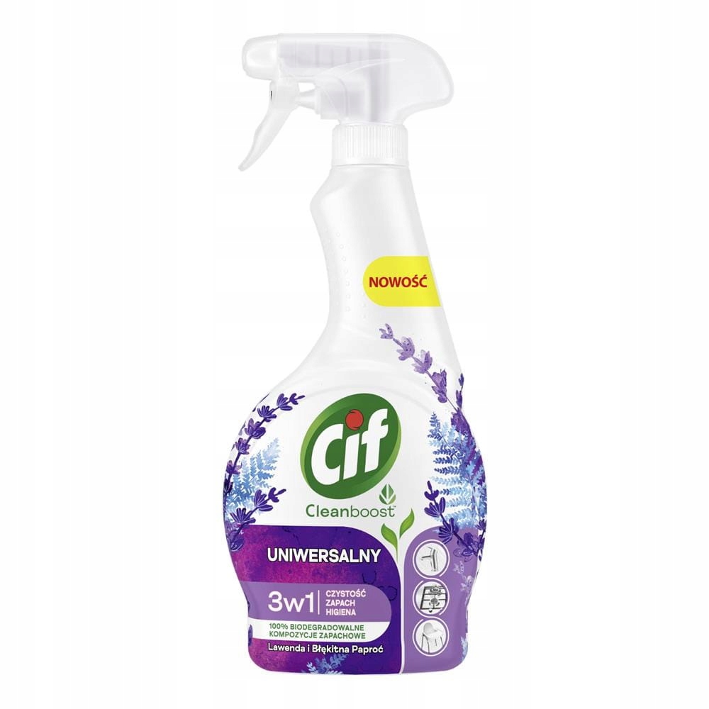 Cif Cleanboost : Uniwersalny Spray 3w1 Lawenda i Błękitna Paproć 500 ml ...