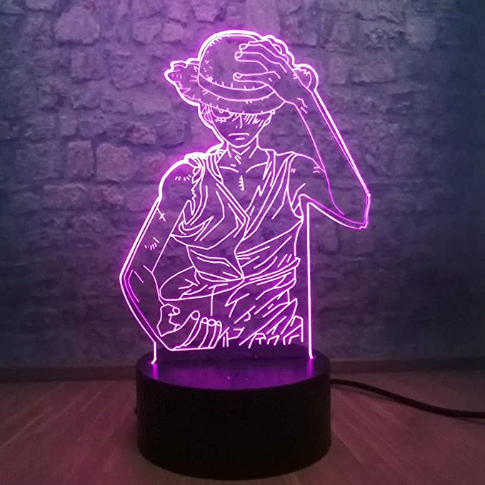 Lampka Nocna Led 3D 7 Monkey D. Luffy One Piece - Plexido | Sklep EMPIK.COM