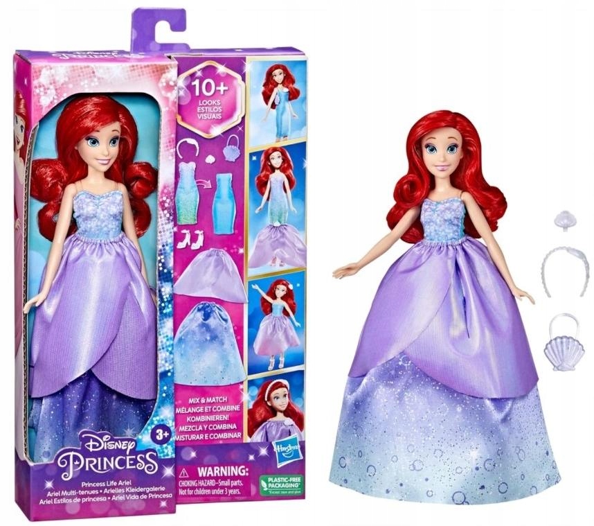 LALKA DISNEY PRINCESS ARIELKA + 10 KREACJI (5010993953073) • Cena ...