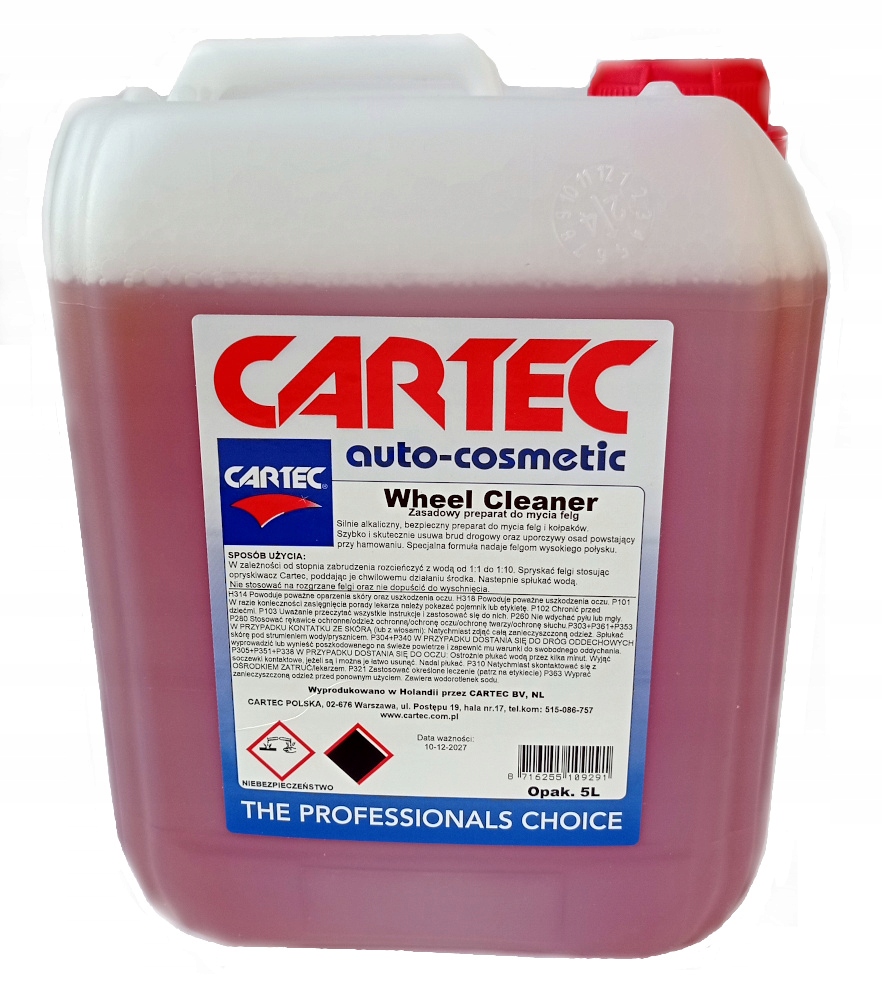 CARTEC Wheel Cleaner/ Felgen Reiniger 5l - do mycia felg 8716255910484 ...
