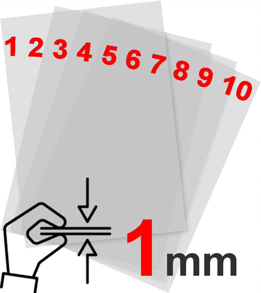 10x PŁYTA PRZEZROCZYSTA MODELARSKA 1mm 25x30cm PVC PCV HIPS PWC PCW ...