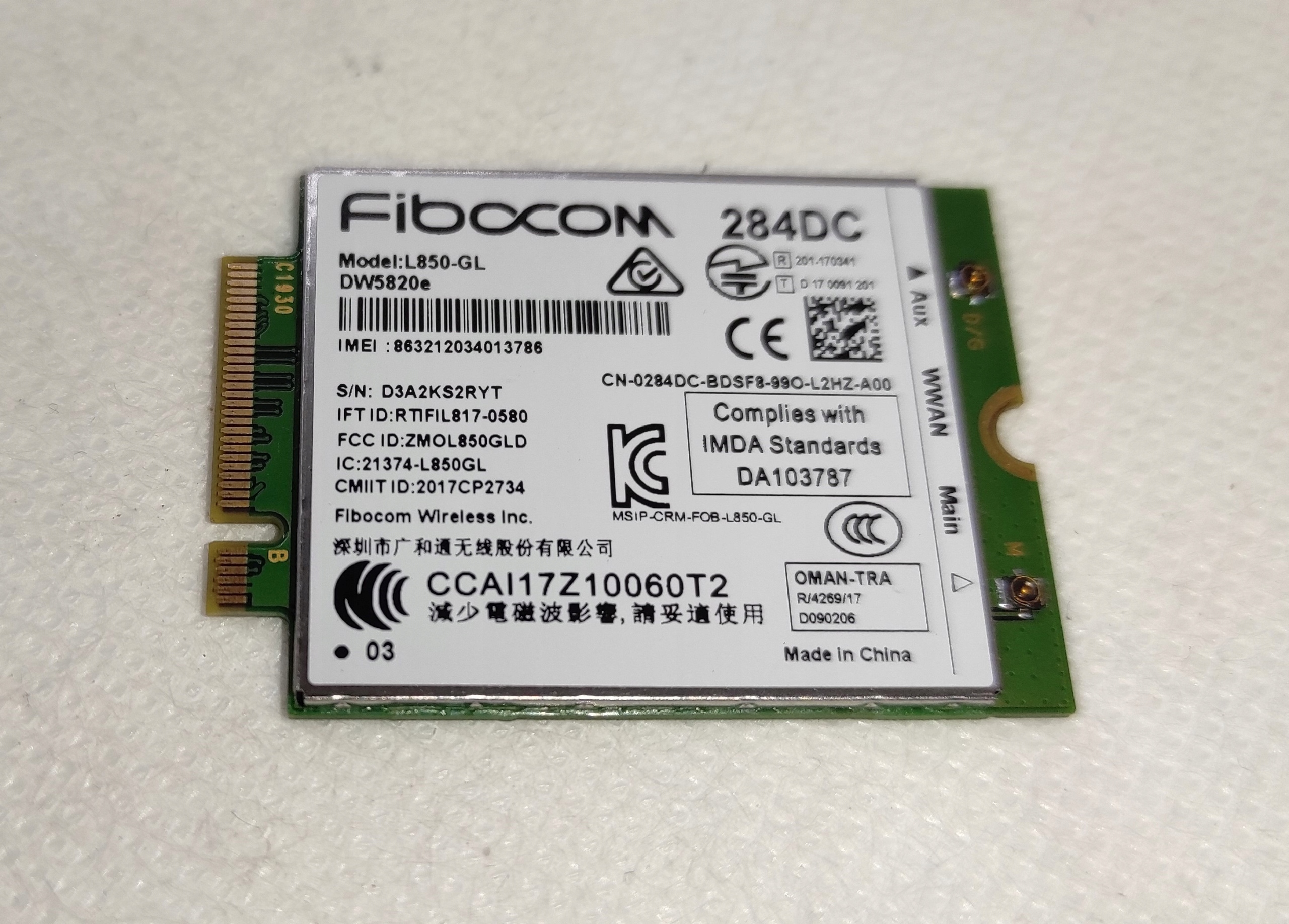 Modem LTE Fibocom L850-GL DW5820e 7360 LTE-A DELL Latitude 5500 - Sklep ...