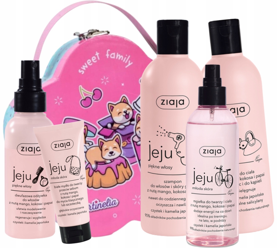 ZIAJA JEJU RÓŻOWY ZESTAW KOSMETYKÓW NA PREZENT DLA NASTOLATKI ...