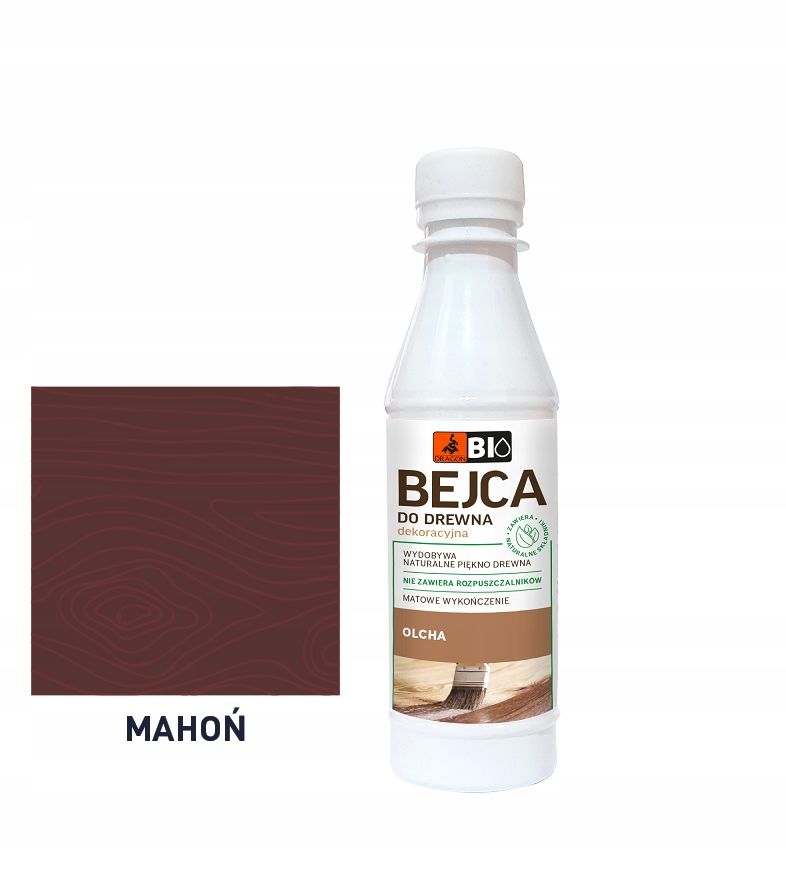 BIO BEJCA DO DREWNA wodna Dragon 200 ml Mahoń • Cena, Opinie - Allegro