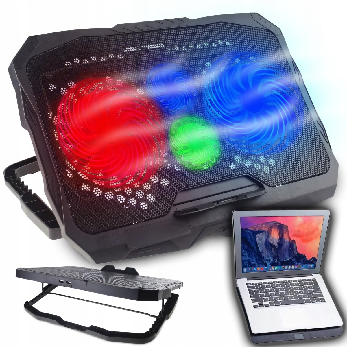 CHLADIACI STOJAN POD NOTEBOOK HERNÁ VEĽKÁ PODLOŽKA 12-17" NASTAVITEĽNÝ ...