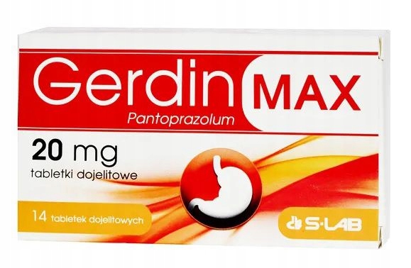 Lek na zgagę Gerdin Max 20 mg 14 tabletek - porównaj ceny - Allegro.pl
