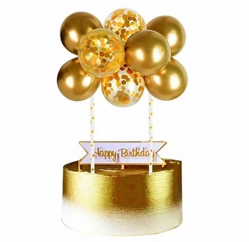 Topper Balony Złote 10 szt 14557254385 - Allegro.pl