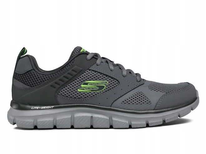 Buty męskie Skechers TRACK szare 232398-CHAR siateczka 45,5 ...