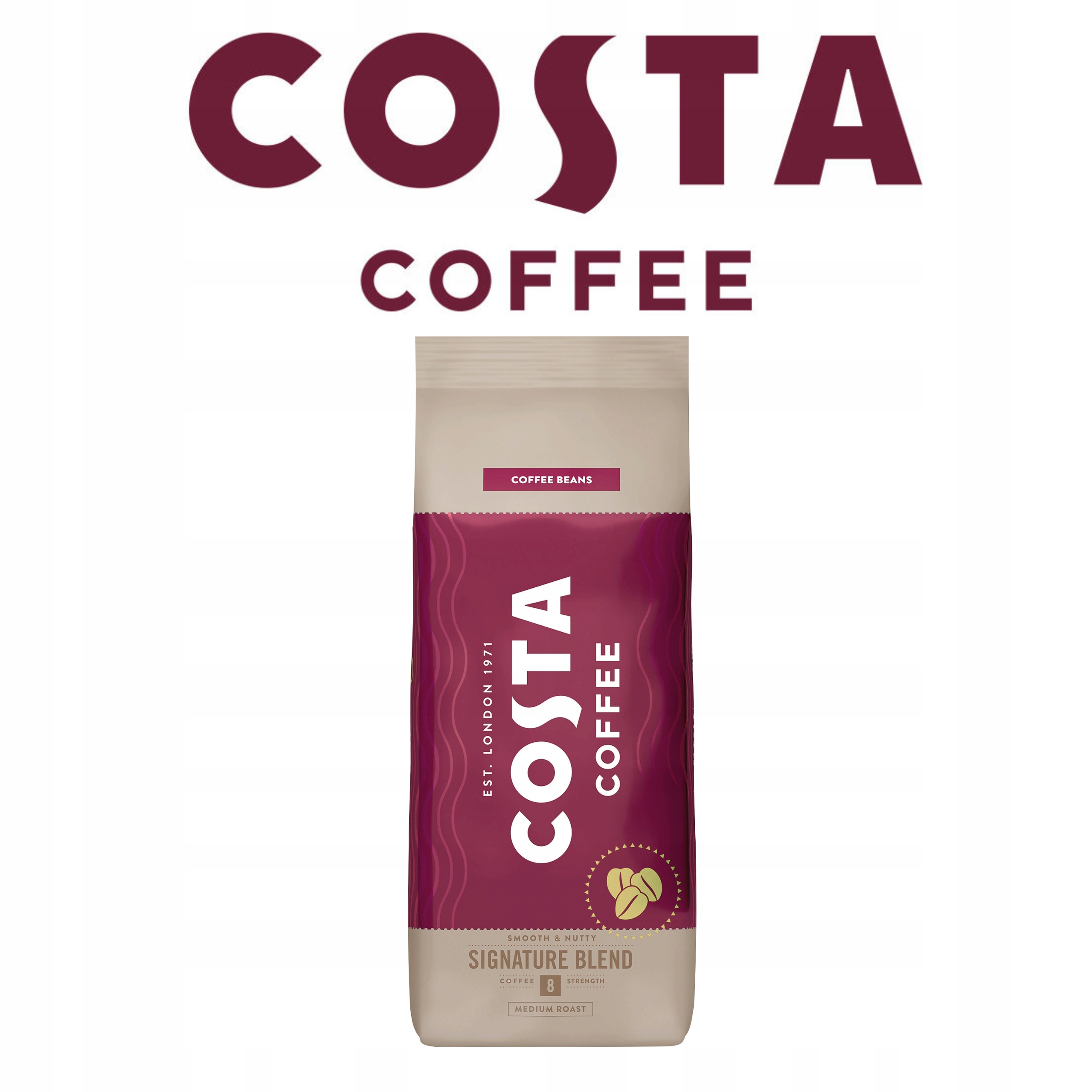 ZIARNISTA KAWA COSTA COFFEE 1KG KAWA SIGNATURE 13407650936 - Allegro.pl