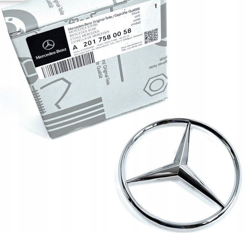 MERCEDES OE ORYGINALNY EMBLEMAT "GWIAZDA" NA TYL. KLAPĘ 124/201 ...