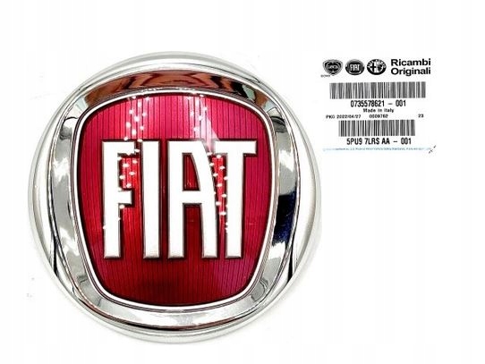 EMBLEMAT LOGO MONOGRAM FIAT DUCATO DOBLO TIPO 735578621 FCA OE ORYGINAŁ ...
