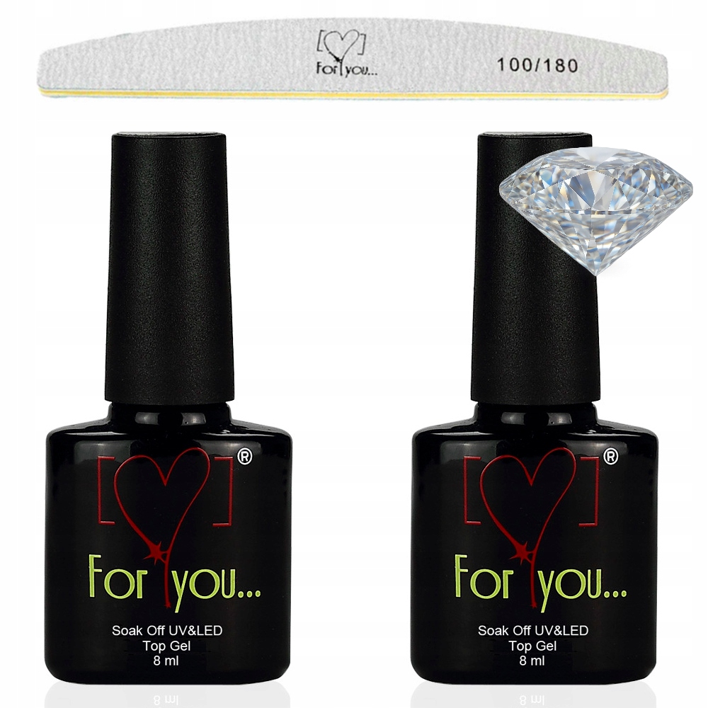 Základna a Top Sada FOR YOU 8 ml + Pilník za 57.00CZK - Allegro