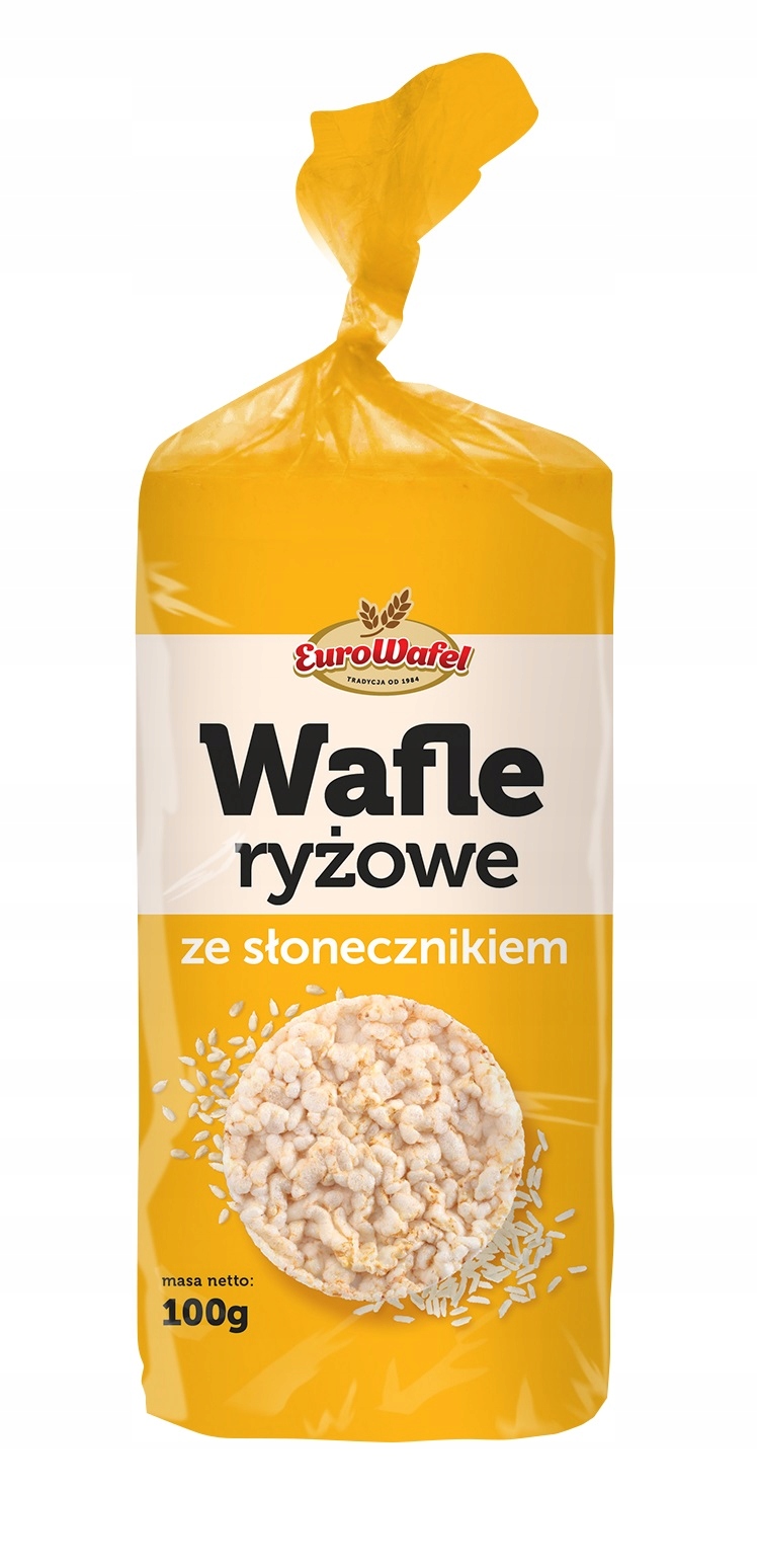 EUROWAFEL WAFLE RYŻOWE ZE SŁONECZNIKIEM 100G • Cena, Opinie - Allegro