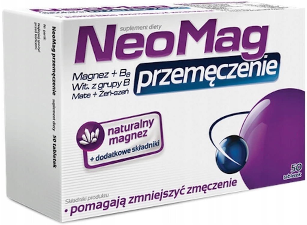 NEOMAG MAGNEZ ŻEŃ-SZEŃ WIT B COMPLEX PRZEMĘCZENIE 50 TABLETEK ...