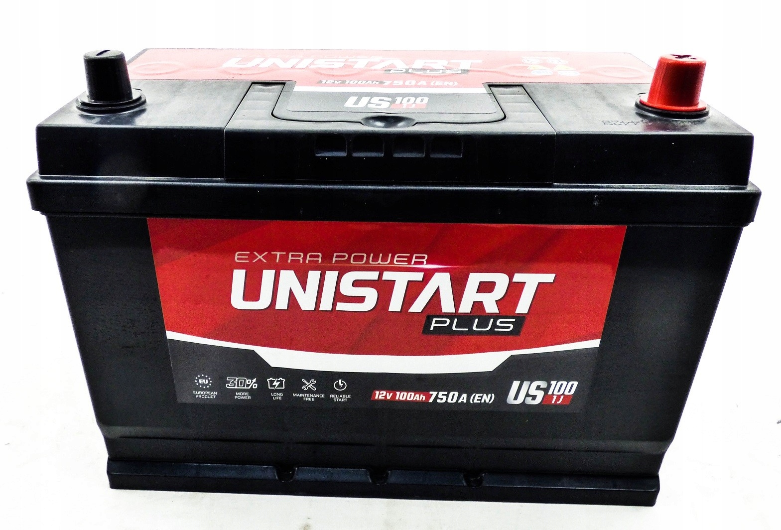 Akumulator 12V 100Ah 750A P+ Azja Unistart POLSKI US-100-1-J za 449 zł ...