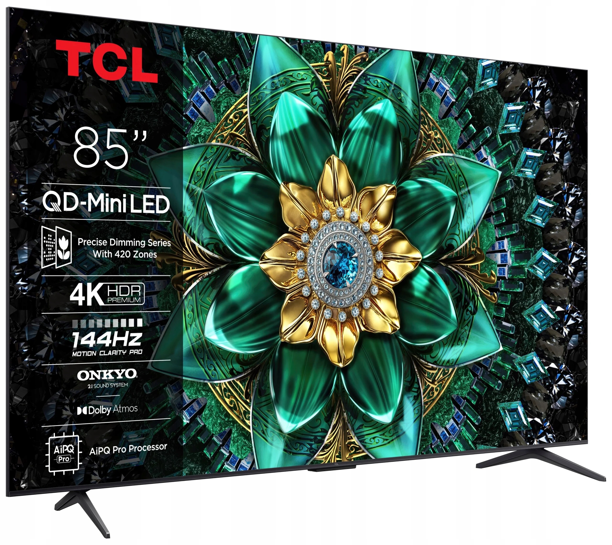 Telewizor TCL 85C69K 85" QD-Mini LED 4K 144 Hz Google TV Dolby Atmos - Sklep, Opinie, Cena w Allegro
