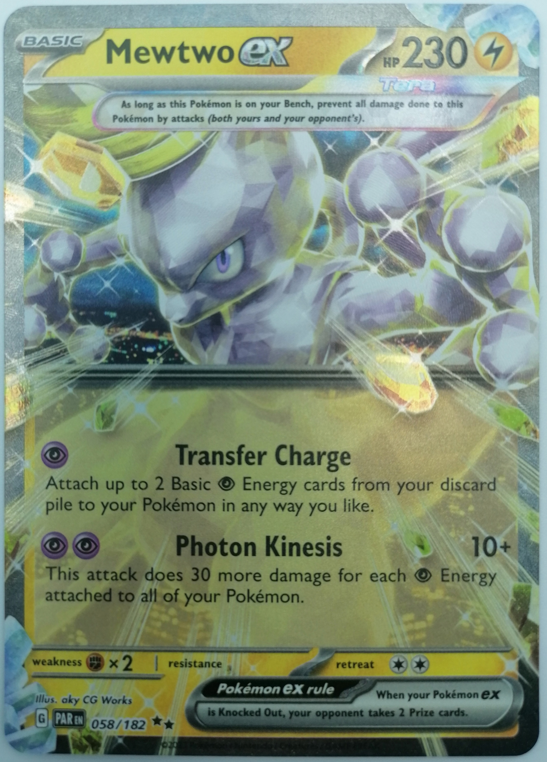 PAR | Mewtwo ex 58/182 | LIGHTNING | Originální karta Pokemon za 259 ...