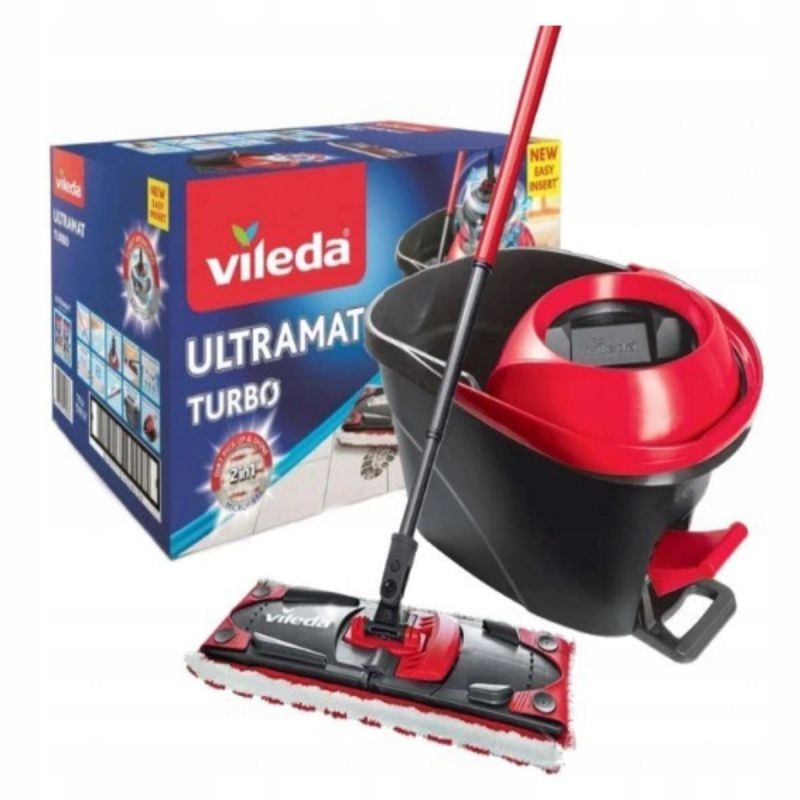 VILEDA MOP OBROTOWY PŁASKI ULTRAMAT TURBO EASY WRING PRO WIRUJĄCY ...
