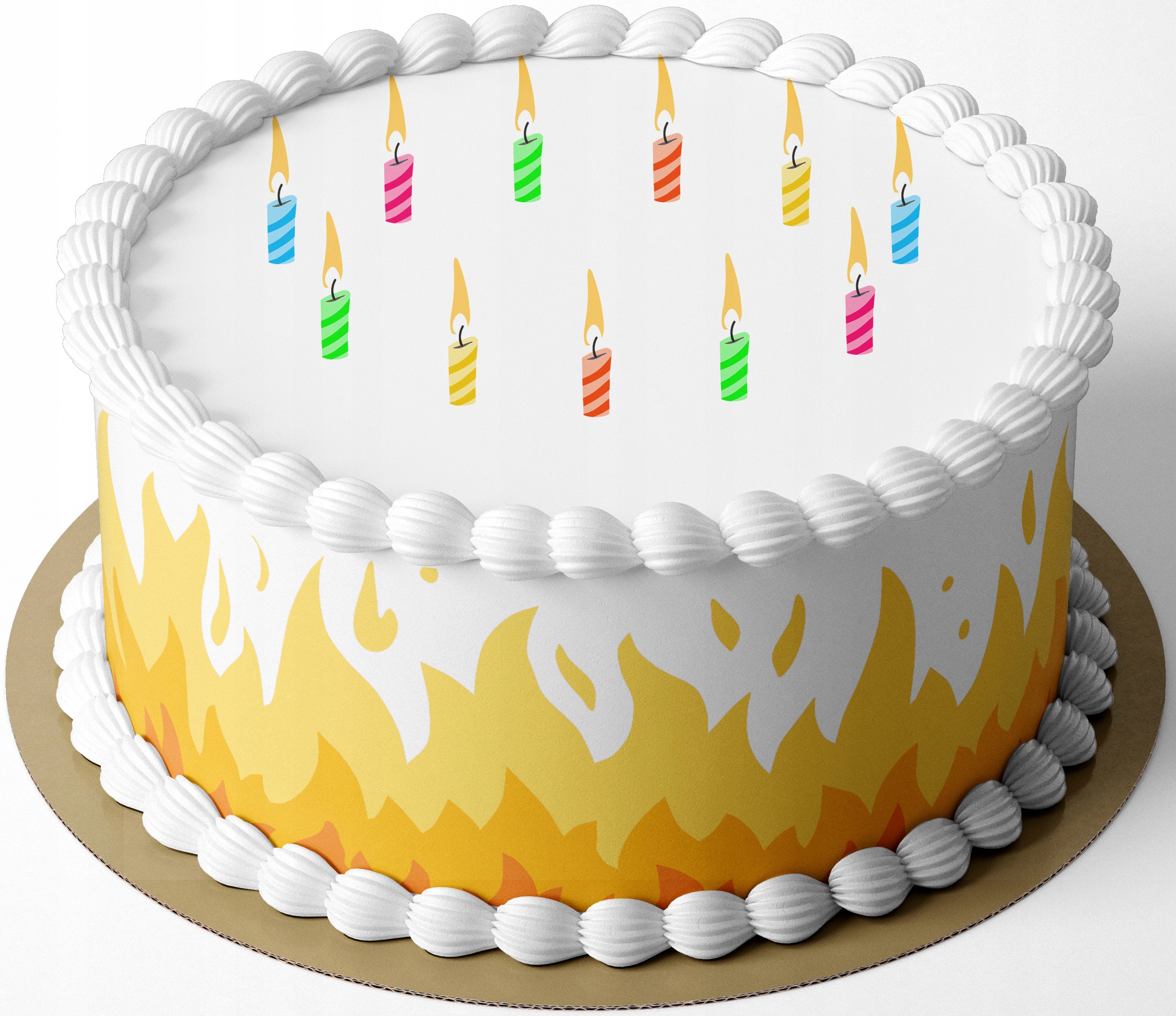 PAPIER WAFLOWY OPŁATEK BRZEGI 2x14,7cm OGIEŃ STRAŻ POŻARNA GASIĆ A4 83cm (5906146213623) • Cena ...