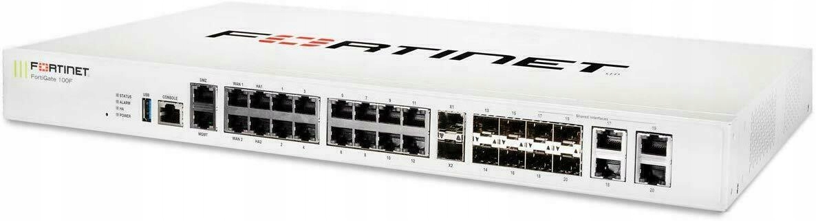 FORTIGATE 100F FORTINET FIREWALL SIECIOWY UTM ROUTER + LICENCJA NA ROK ...