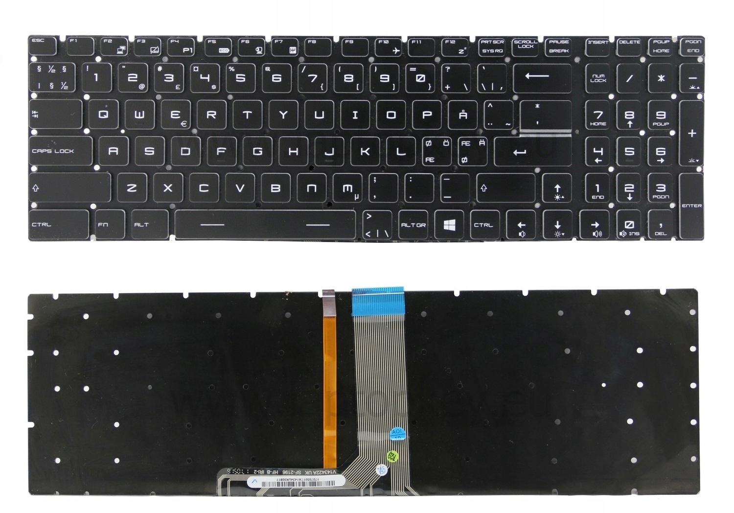 KLAWIATURA MSI Steelseries GP72 GP72M MS-16H5 MS-16H7 MS-16H8 MS-16K4 ...