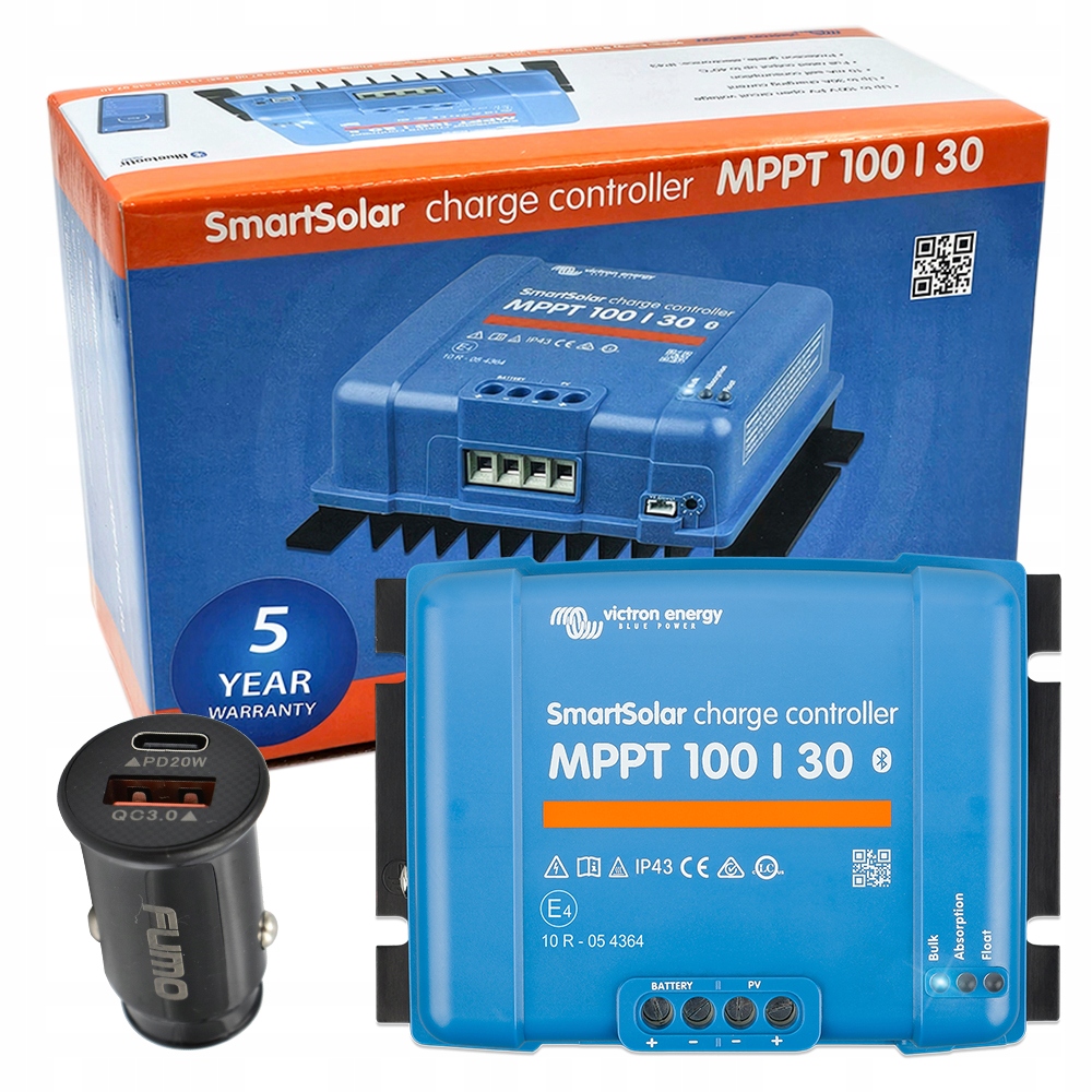 VICTRON ENERGY KONTROLER REGULATOR SOLARNY ŁADOWANIA SMART MPPT 100/30 ...