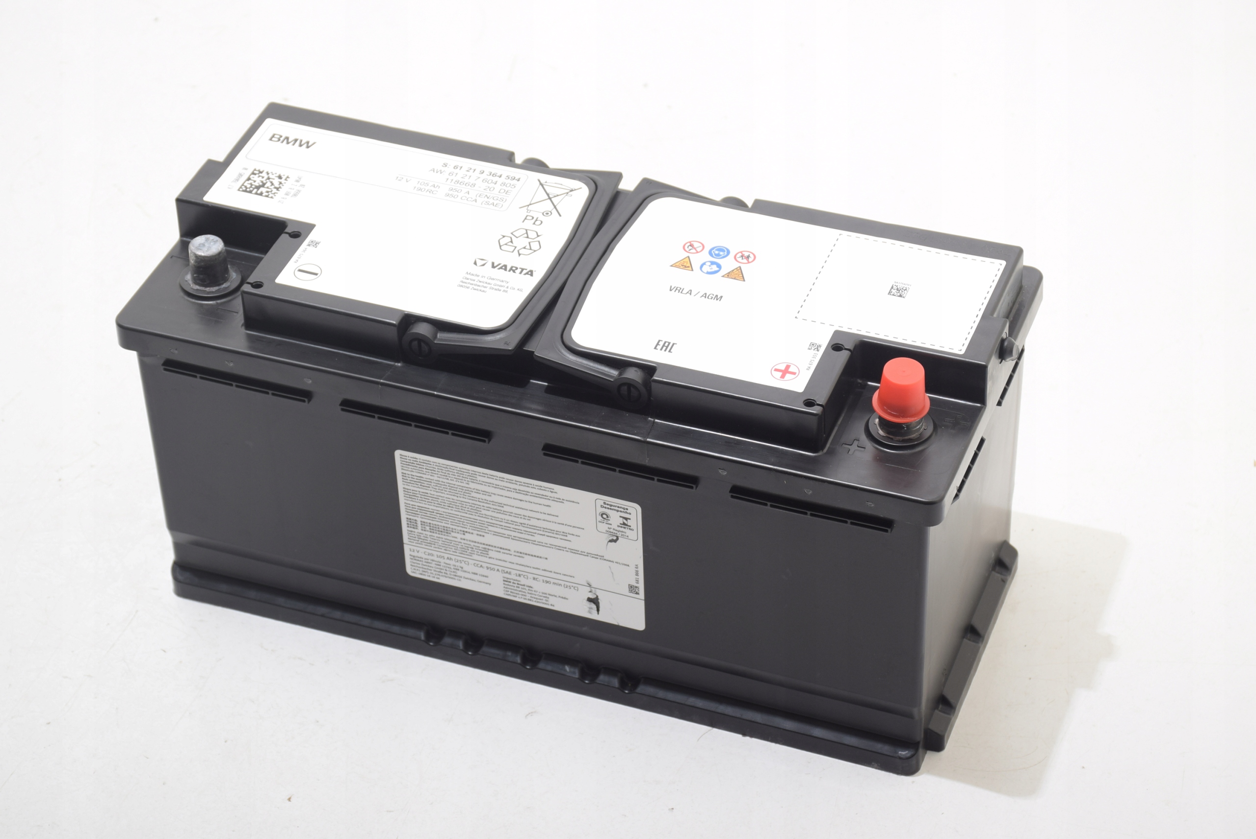 BMW AKUMULATOR BATERIA AGM 105Ah 950A Oryginał 100% sprawny 2021 Rok ...